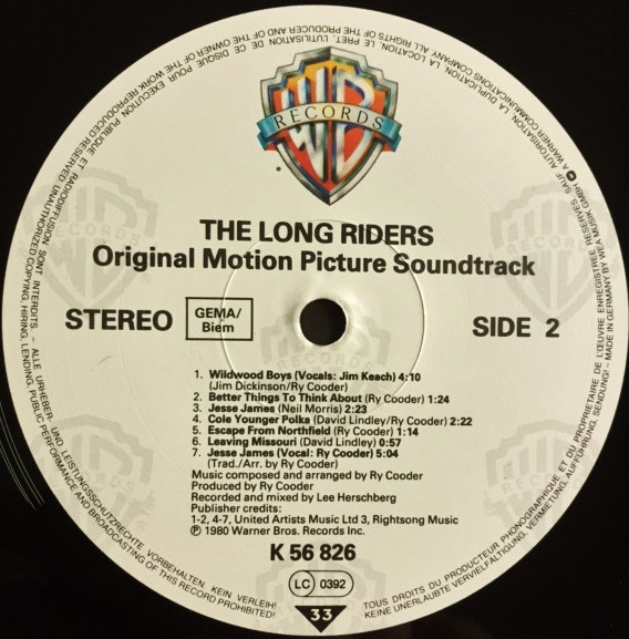 The Long Riders Soundtrack
