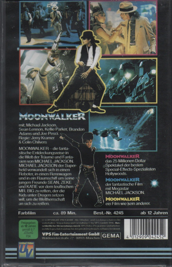 Michael Jackson Moonwalker Dvd