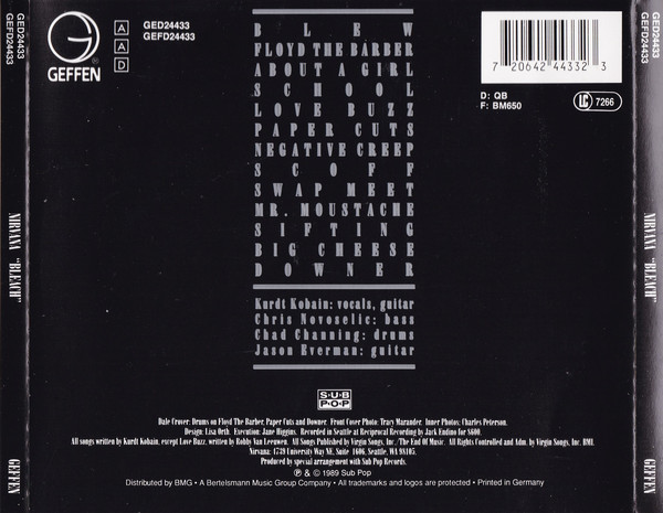 Nirvana Bleach Track Listing